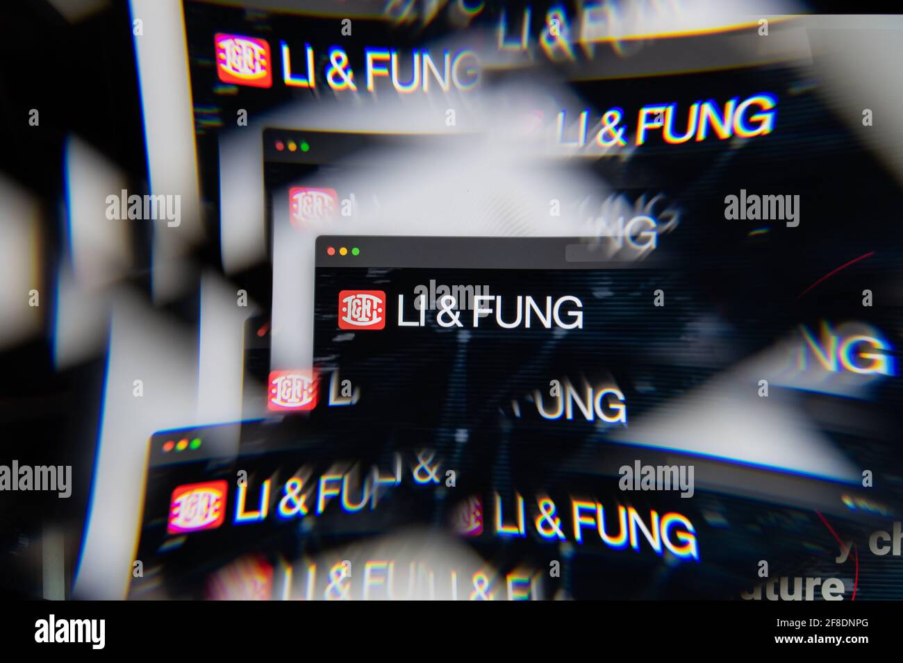 Milan, Italy - APRIL 10, 2021: Li and Fung logo on laptop screen seen ...