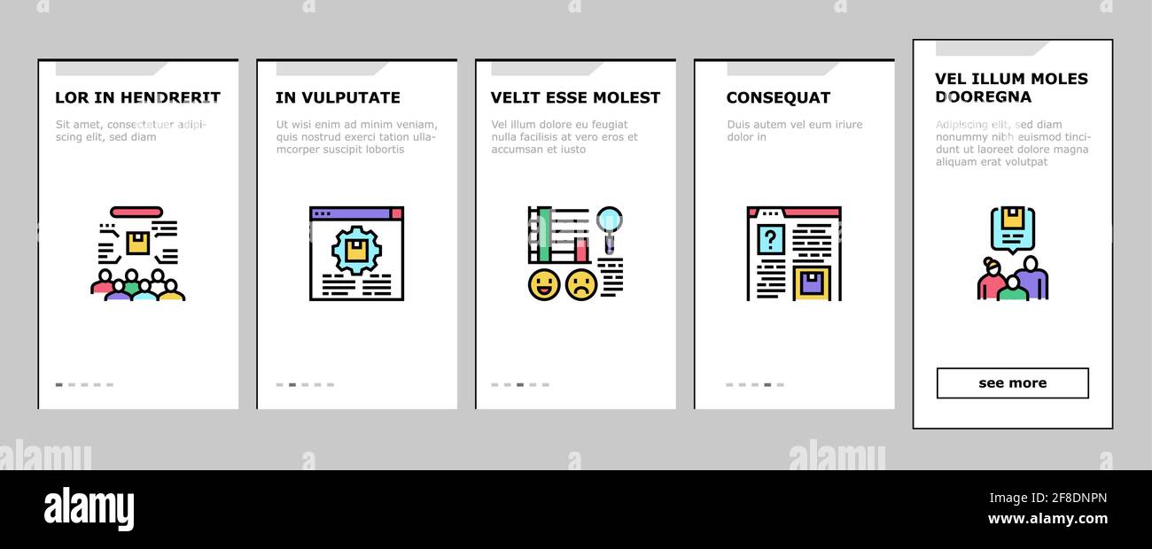Reviews Of Customer Onboarding Icons Set Vector Stock Vector Image ...