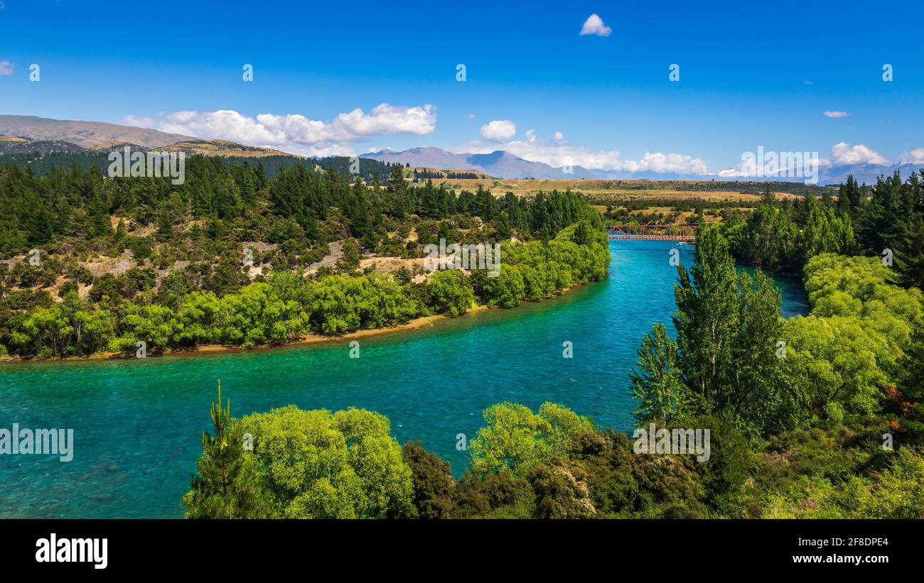 The Clutha River, Central Otago, South Island, New Zealand Stock Photo ...