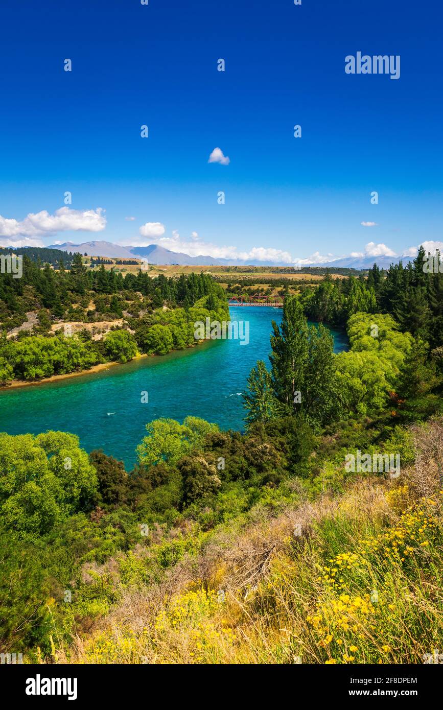 The Clutha River, Central Otago, South Island, New Zealand Stock Photo ...