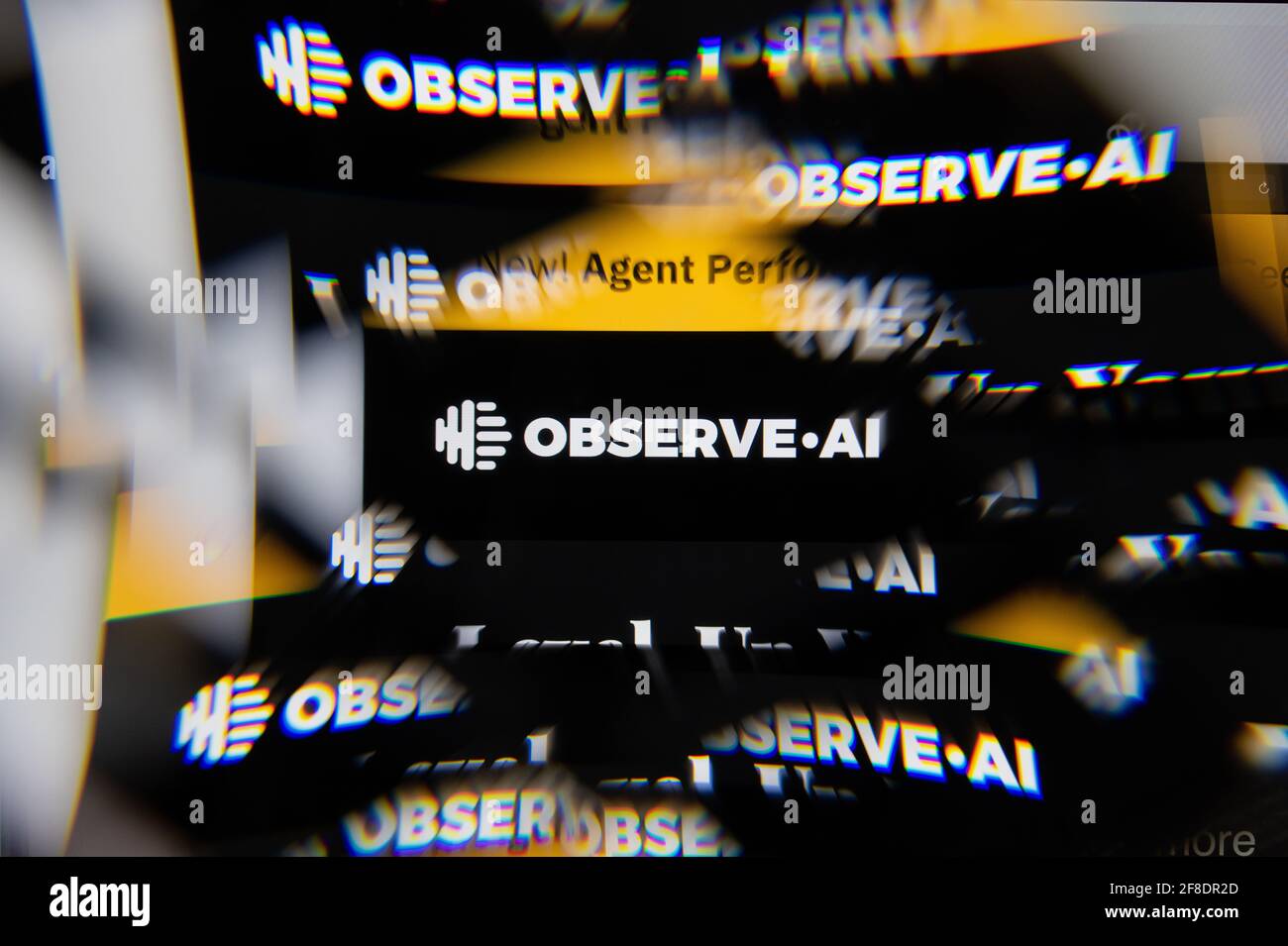 Milan, Italy - APRIL 10, 2021: Observe.AI logo on laptop screen seen ...