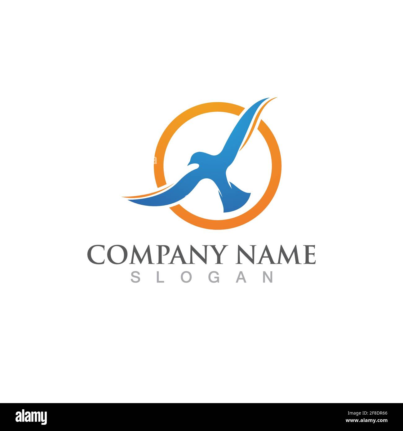 Seagull bird logo vector image template design Stock Vector Image & Art ...