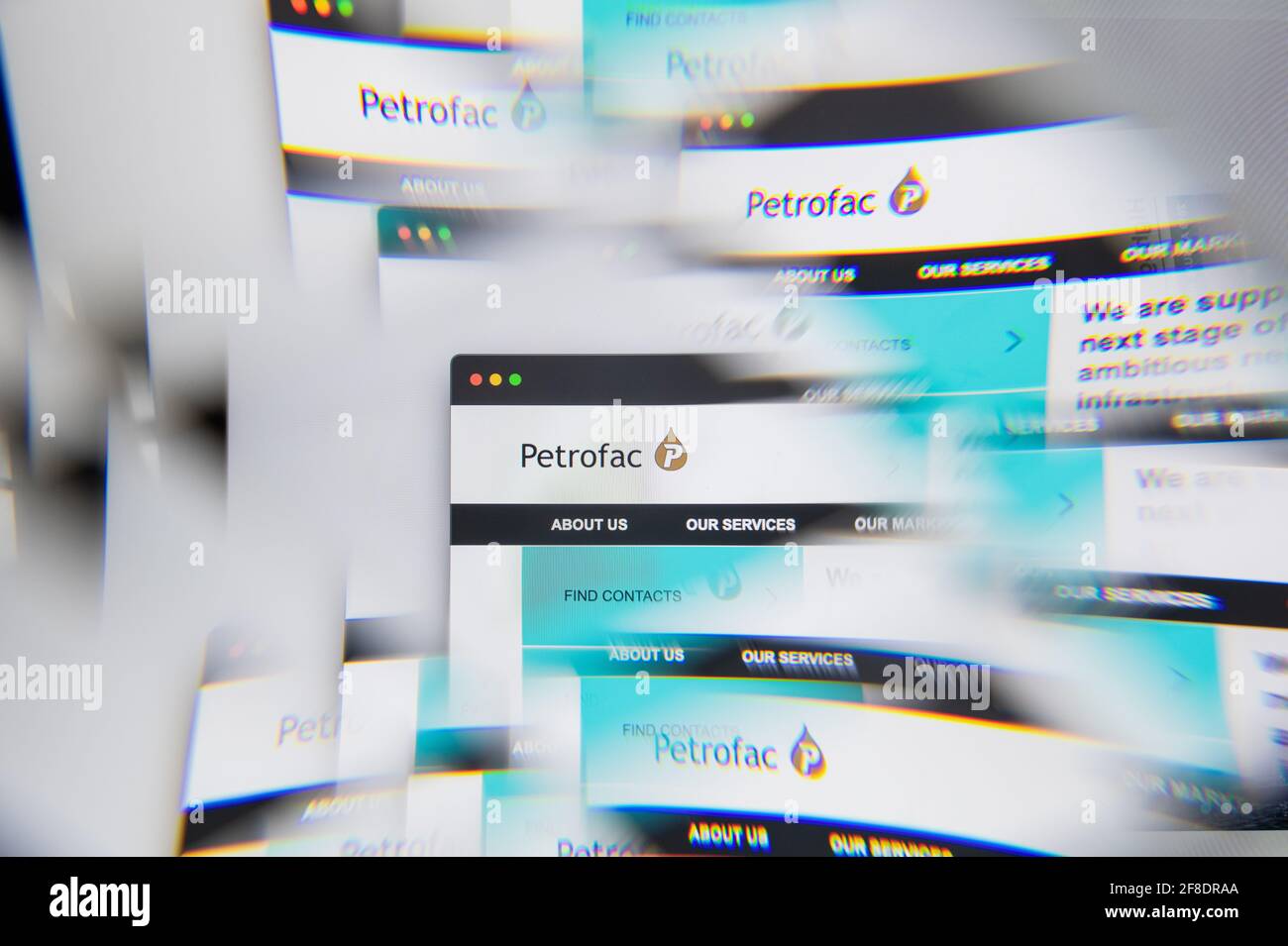 Milan, Italy - APRIL 10, 2021: Petrofac logo on laptop screen seen ...