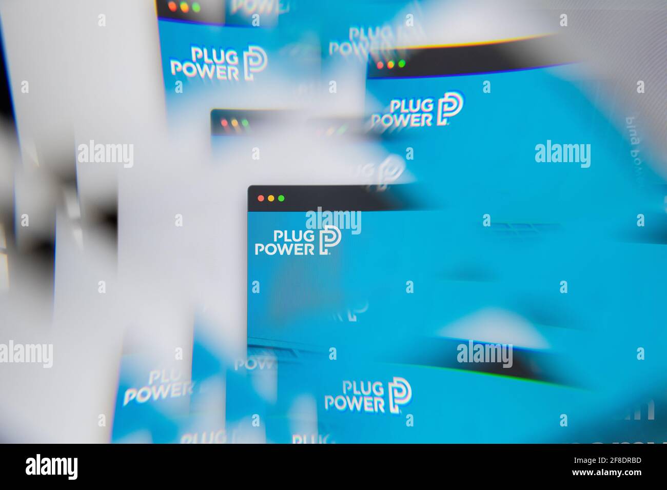 Milan, Italy - APRIL 10, 2021: Plug Power logo on laptop screen seen ...