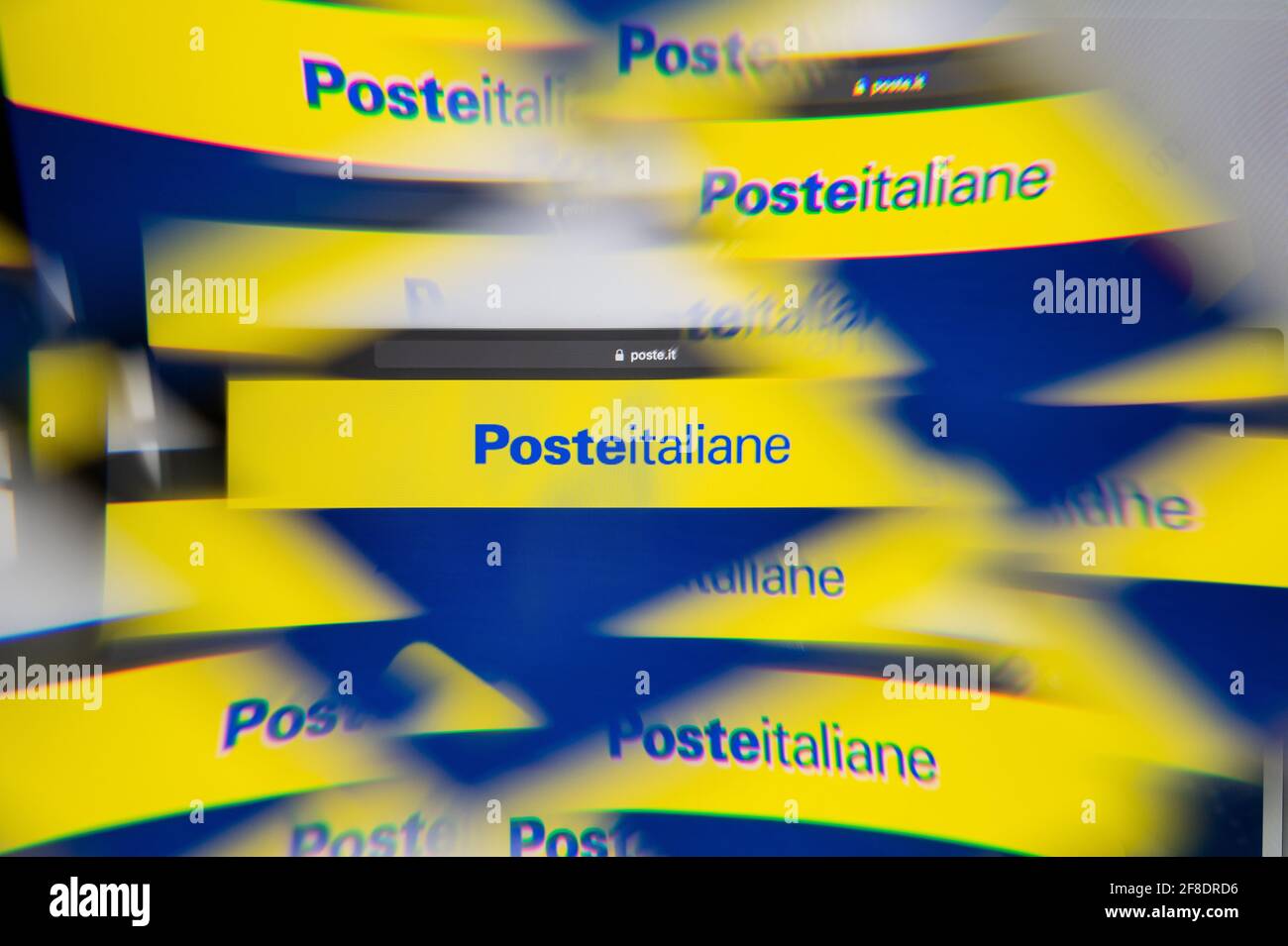 Milan, Italy - APRIL 10, 2021: Poste Italiane logo on laptop screen ...