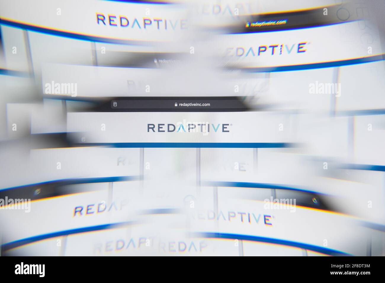 Milan, Italy - APRIL 10, 2021: Redaptive logo on laptop screen seen ...