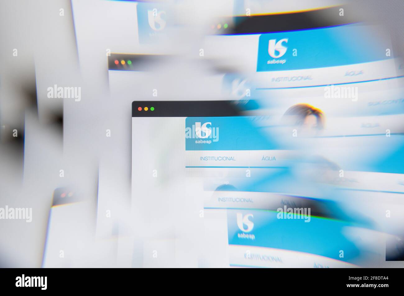 Milan, Italy - APRIL 10, 2021: Sabesp logo on laptop screen seen ...