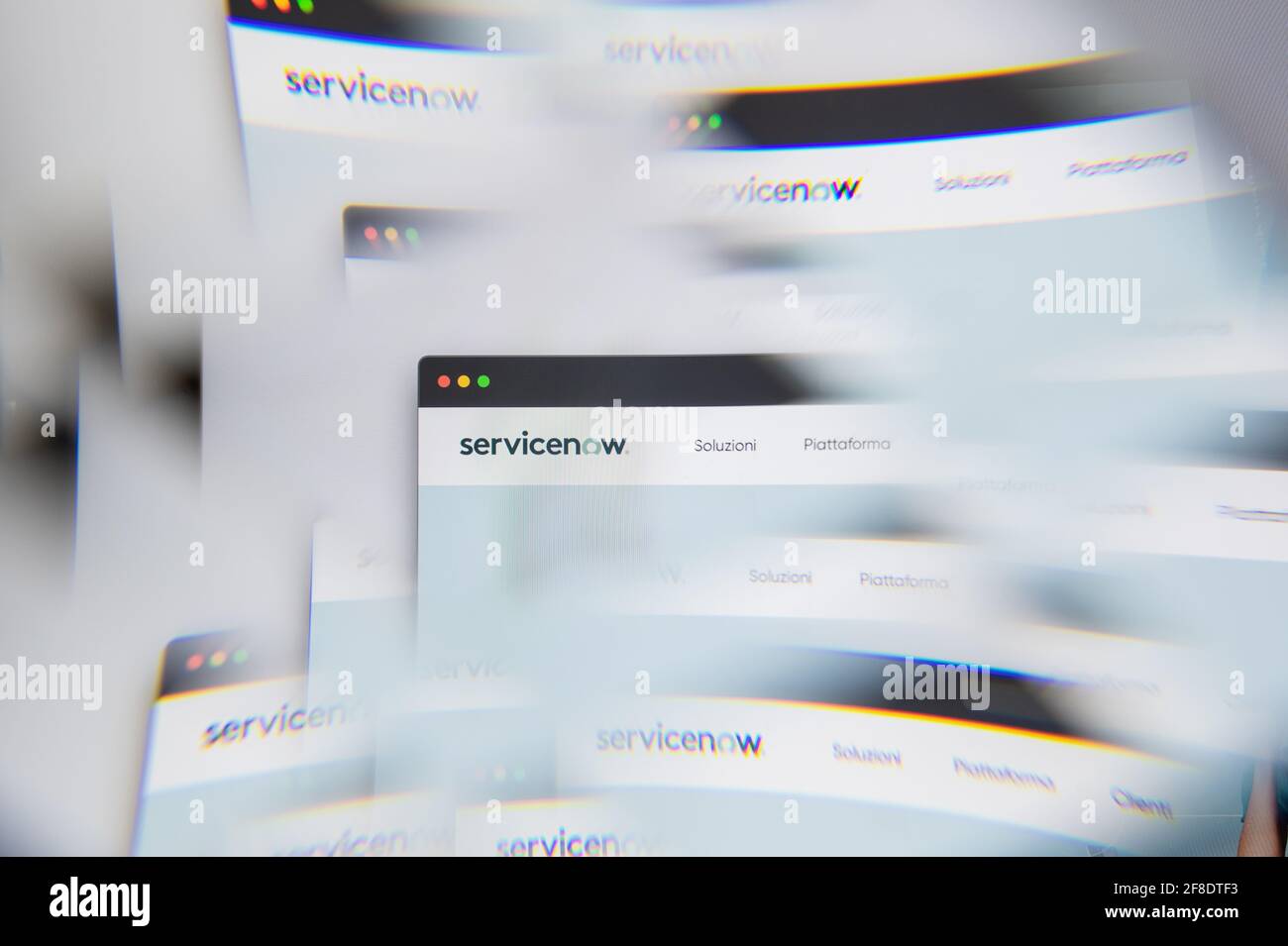 Milan, Italy - APRIL 10, 2021: ServiceNow logo on laptop screen seen ...