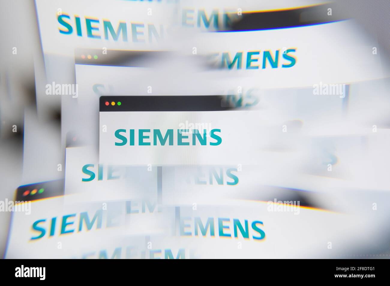 Milan, Italy - APRIL 10, 2021: Siemens India logo on laptop screen seen ...