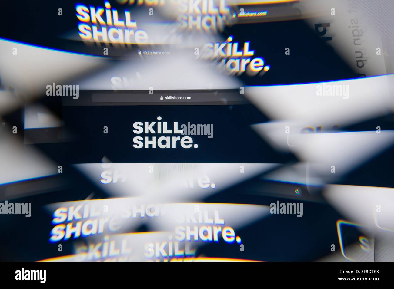 Milan, Italy - APRIL 10, 2021: skillshare.com skillshare company logo ...