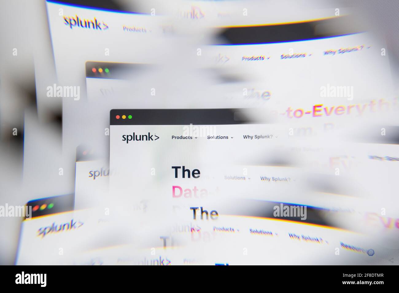 Milan, Italy - APRIL 10, 2021: Splunk logo on laptop screen seen ...