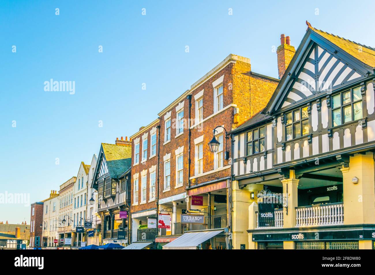 CHESTER, UNITED KINGDOM, APRIL 7, 2017: Traditional tudor houses ...