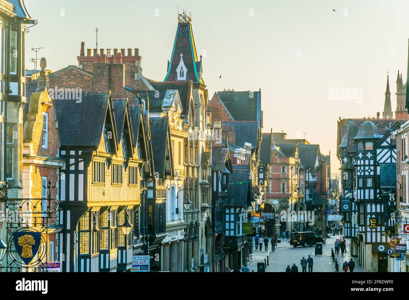 CHESTER, UNITED KINGDOM, APRIL 7, 2017: Traditional tudor houses ...