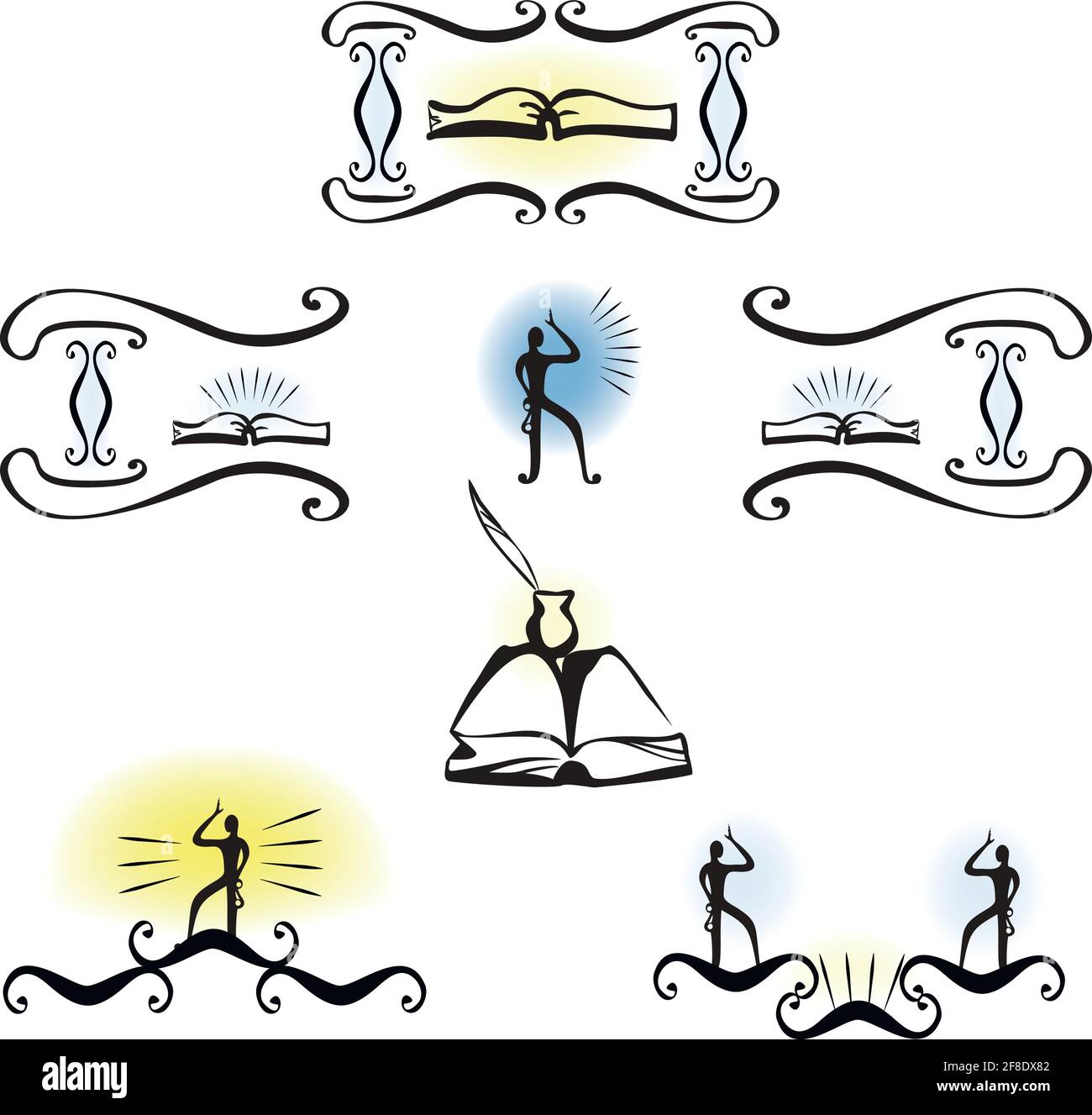 set of poetic icons Stock Vector Image & Art - Alamy