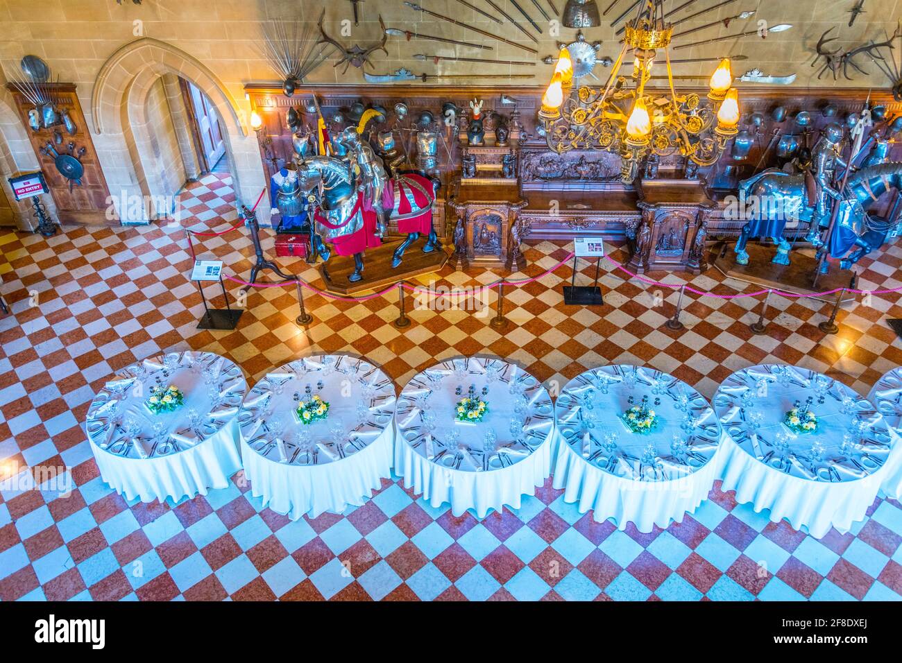 WARWICK, UNITED KINGDOM, APRIL 8, 2017: View of a dining hall of the ...
