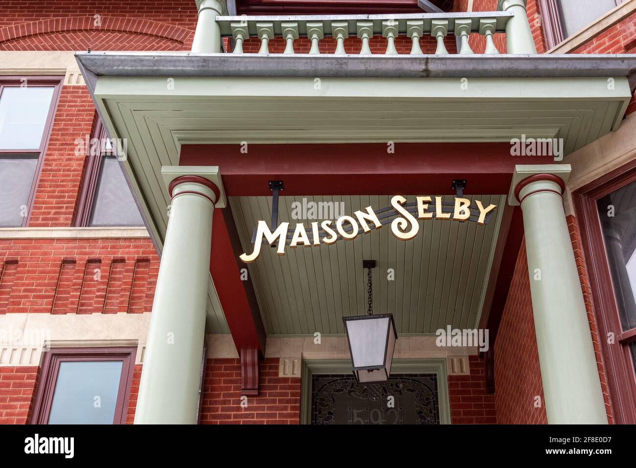 Maison Selby old building architectural details. The famous place is ...