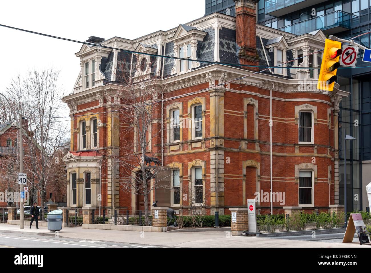 James Cooper House. Exterior architectural features of the famous place ...