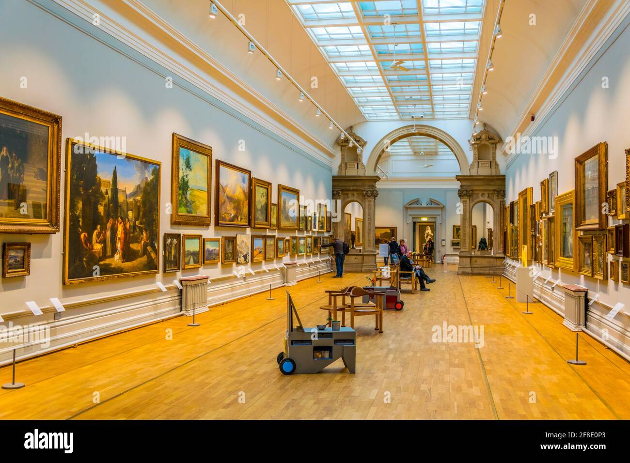 NOTTINGHAM, UNITED KINGDOM, APRIL 11, 2017: Interior of a gallery ...