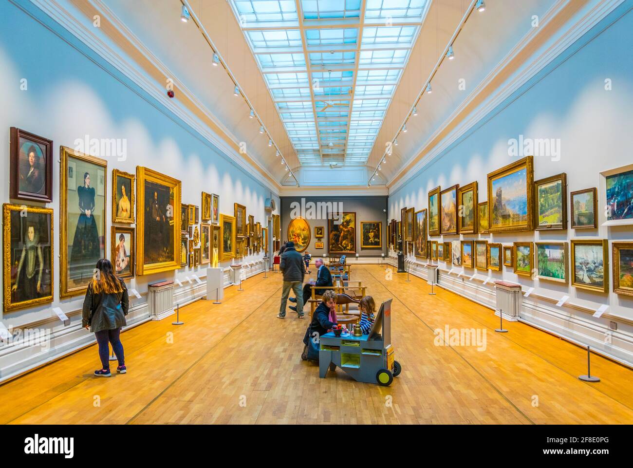 NOTTINGHAM, UNITED KINGDOM, APRIL 11, 2017: Interior of a gallery ...