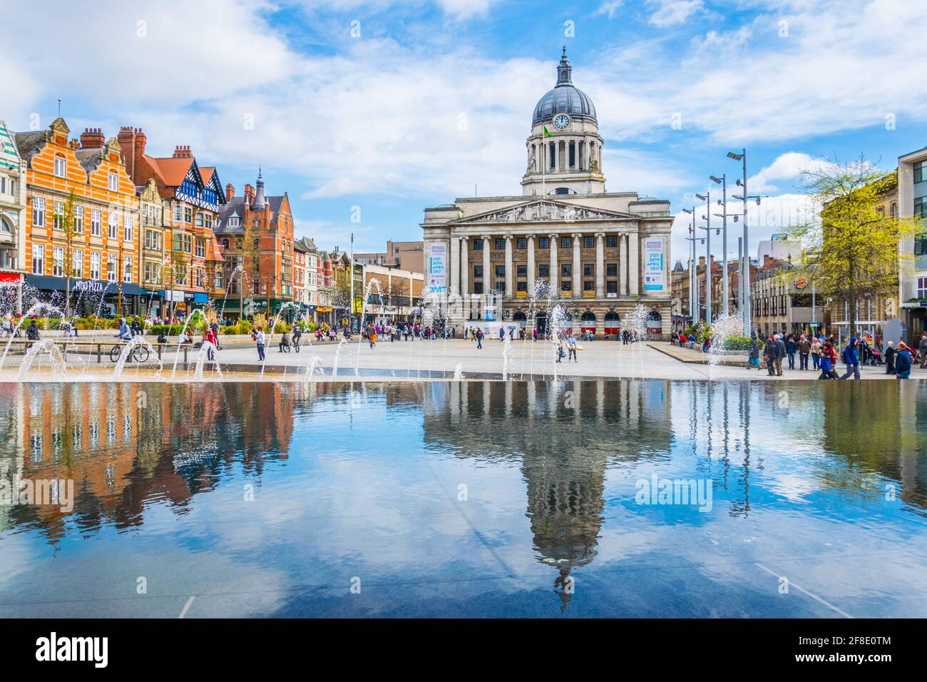 NOTTINGHAM, UNITED KINGDOM, APRIL 11, 2017: View of the town hall in ...