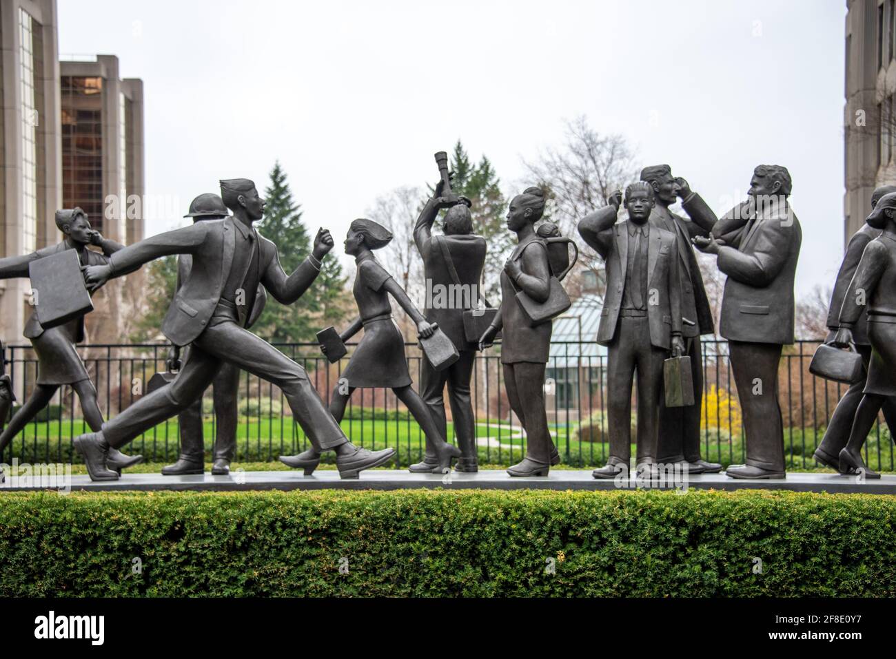 The sculpture named 'Community' by Kirk Newman which was commissioned ...
