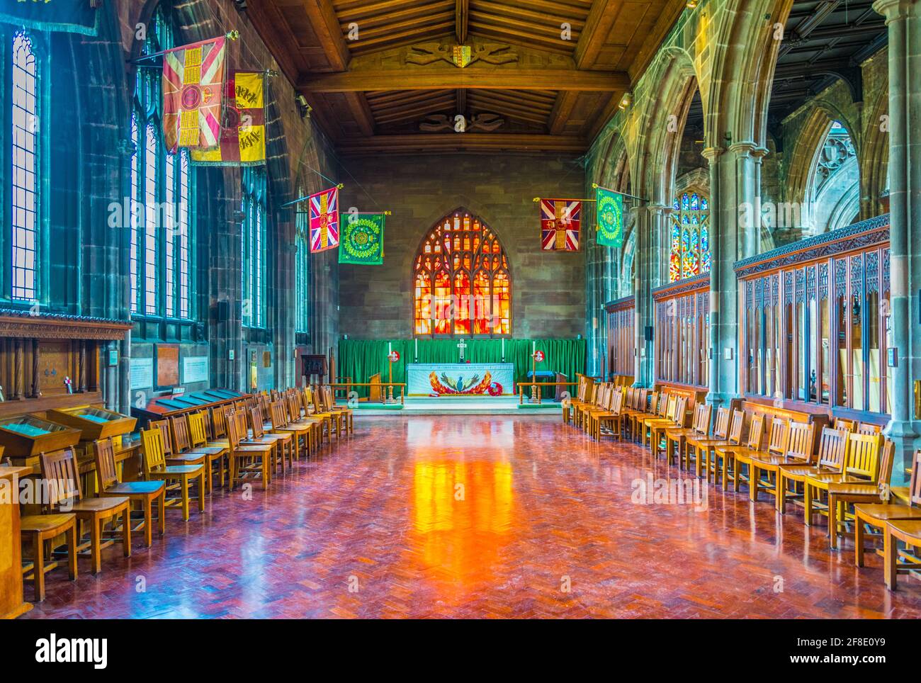 MANCHESTER, UNITED KINGDOM, APRIL 11, 2017: Interior of the Manchester ...