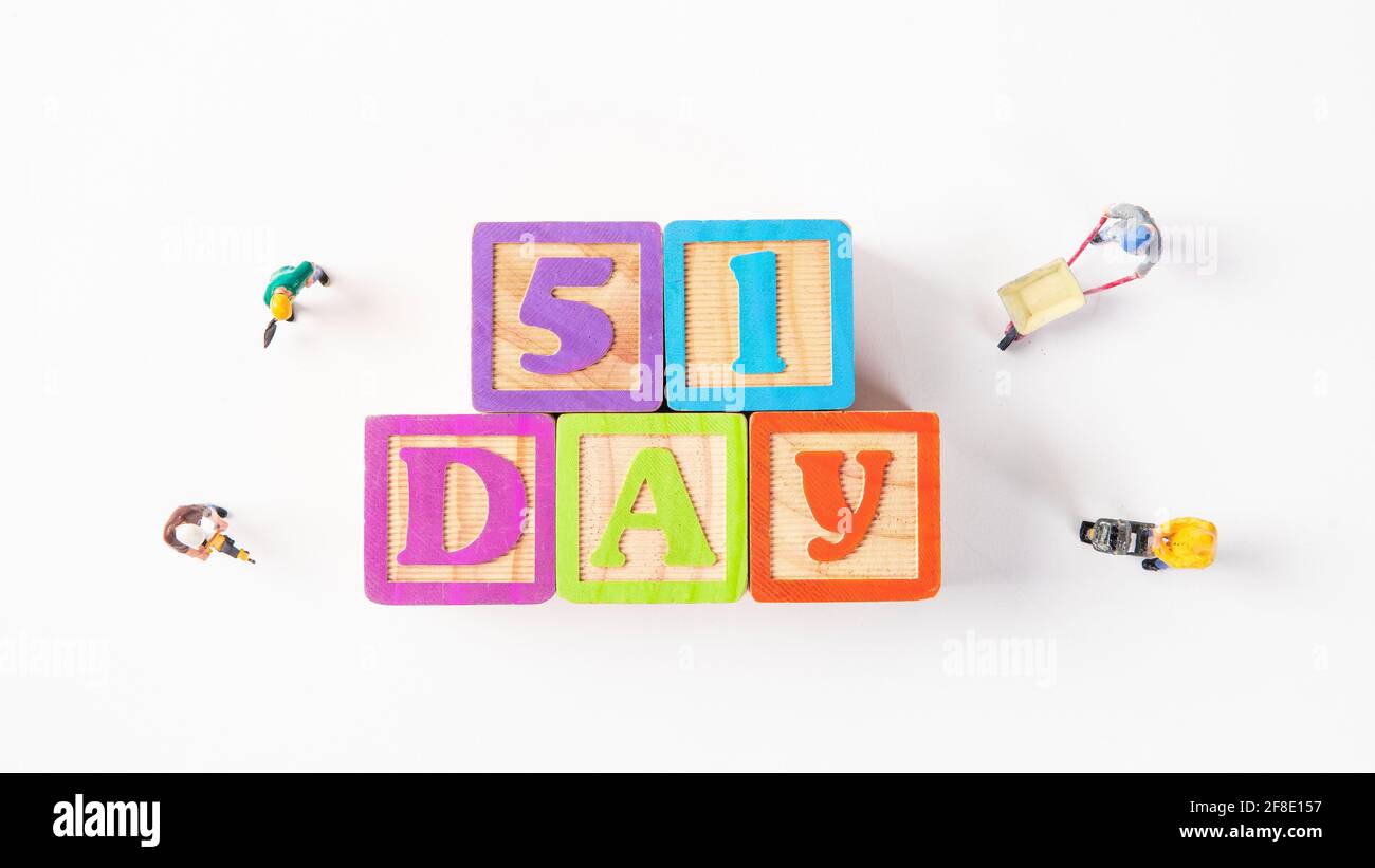 Wooden blocks symbol job Cut Out Stock Images & Pictures - Alamy