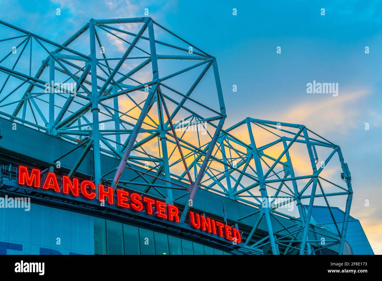 MANCHESTER, UNITED KINGDOM, APRIL 11, 2017: Old trafford stadium of ...