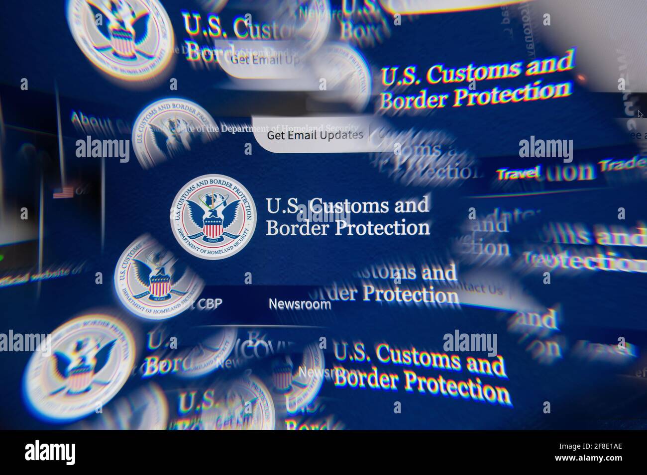 Milan, Italy - APRIL 10, 2021: US Customs and Border Protection logo on ...