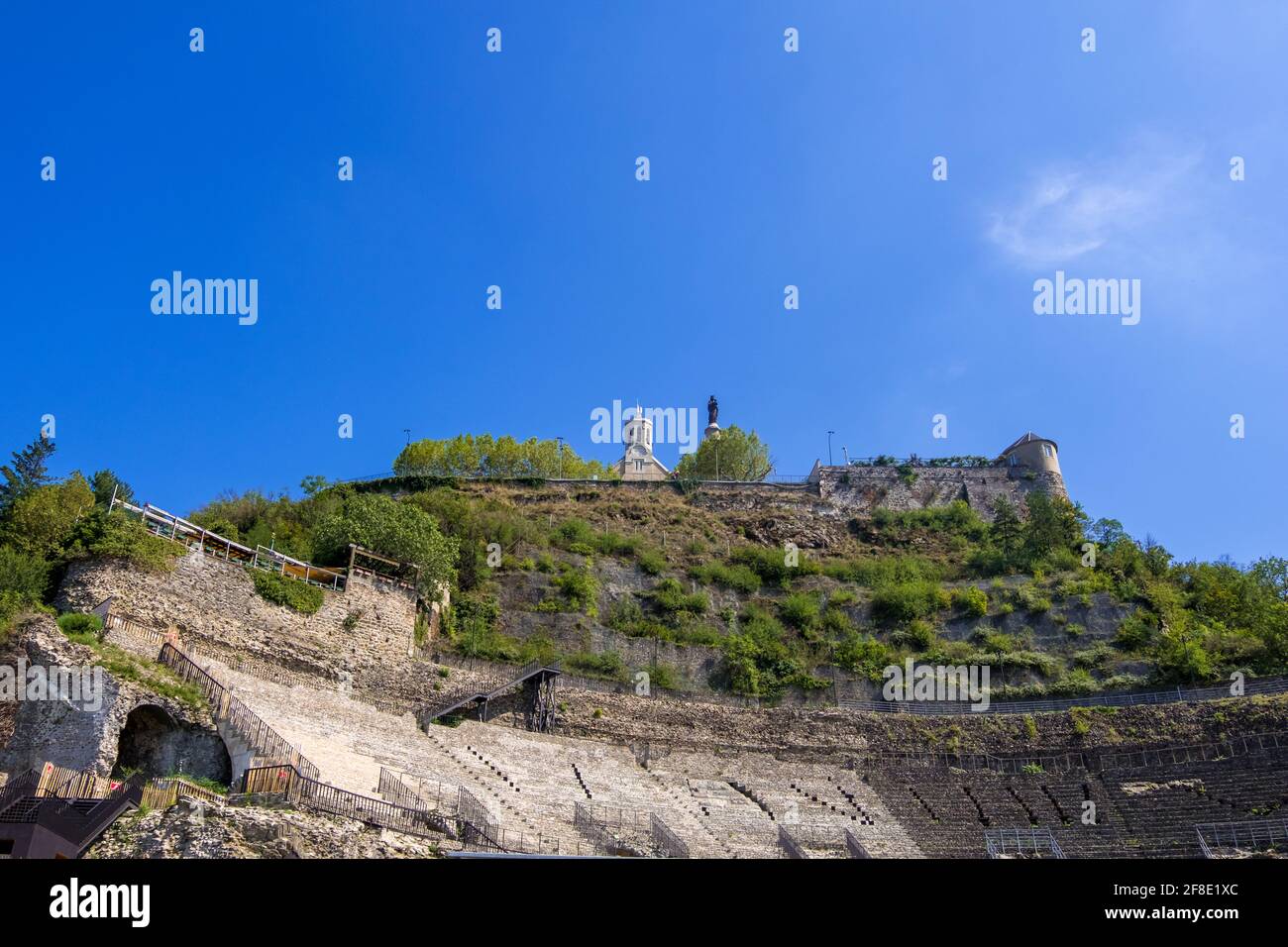 Roman theatre temple vienne france french rhone hi-res stock ...