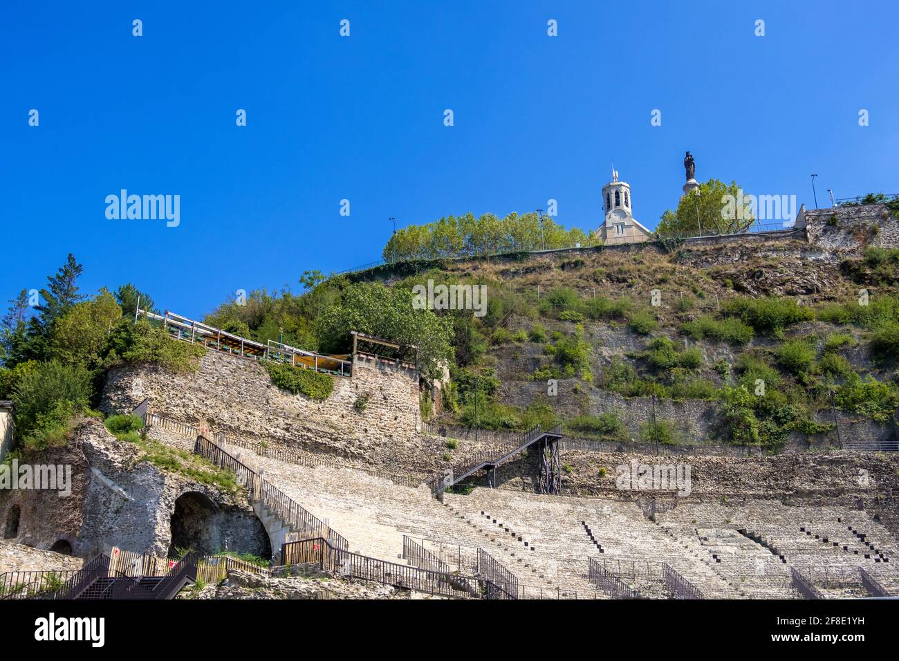 Vienne, France - August 22, 2019: Bleachers of the Ancient Roman ...