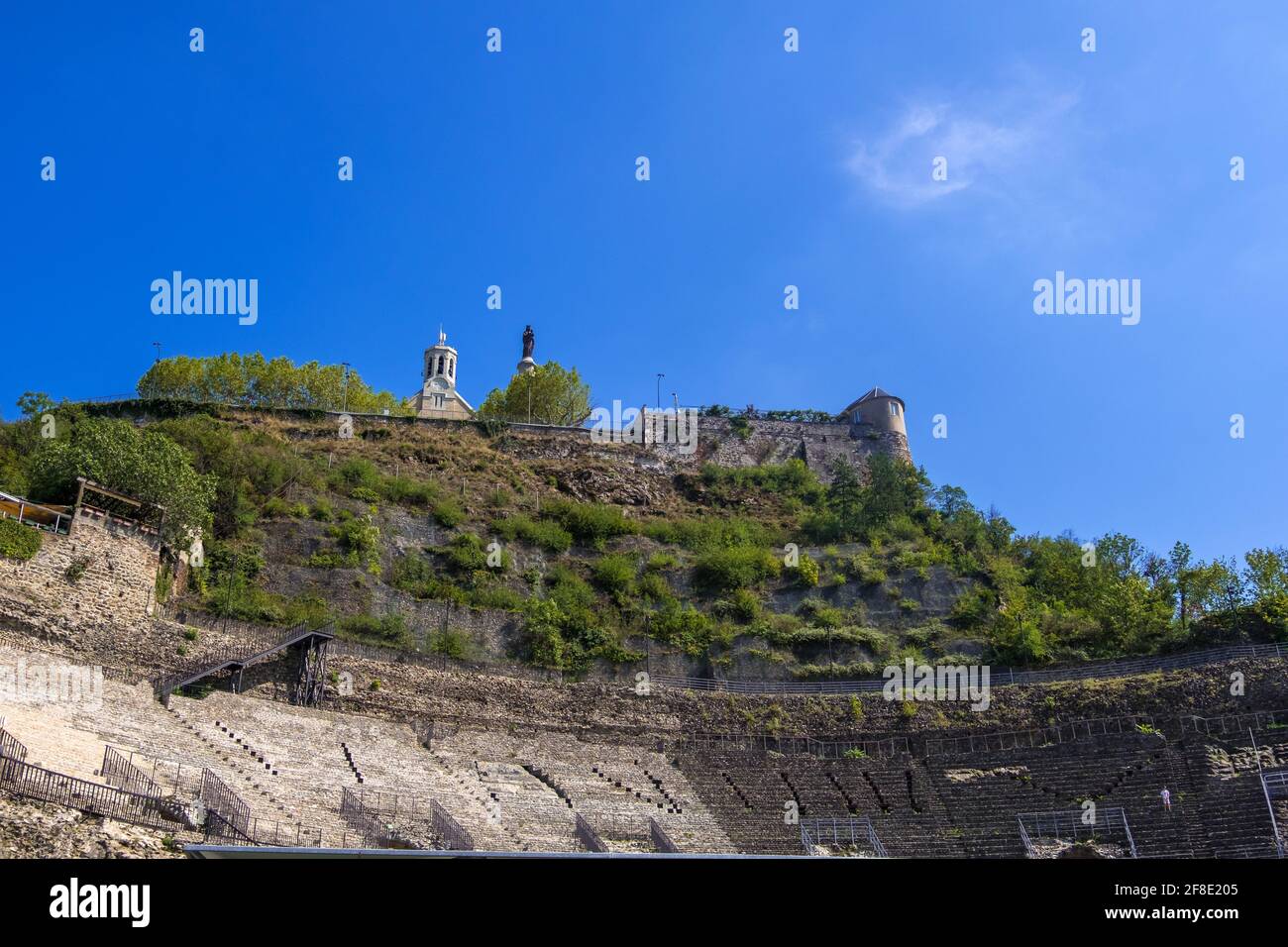 Roman theatre temple vienne france french rhone hi-res stock ...