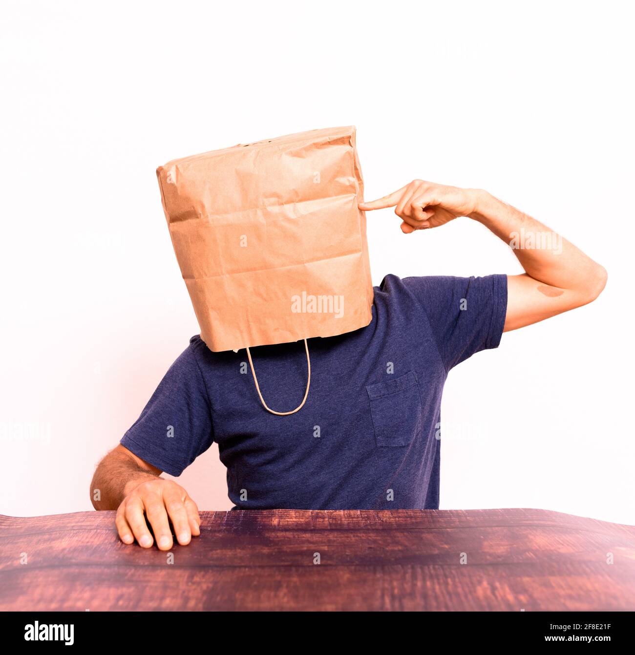 Man funny bag head hi-res stock photography and images - Alamy