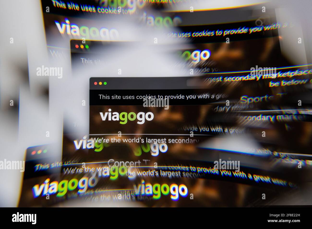 Milan, Italy - APRIL 10, 2021: VIAGOGO logo on laptop screen seen ...