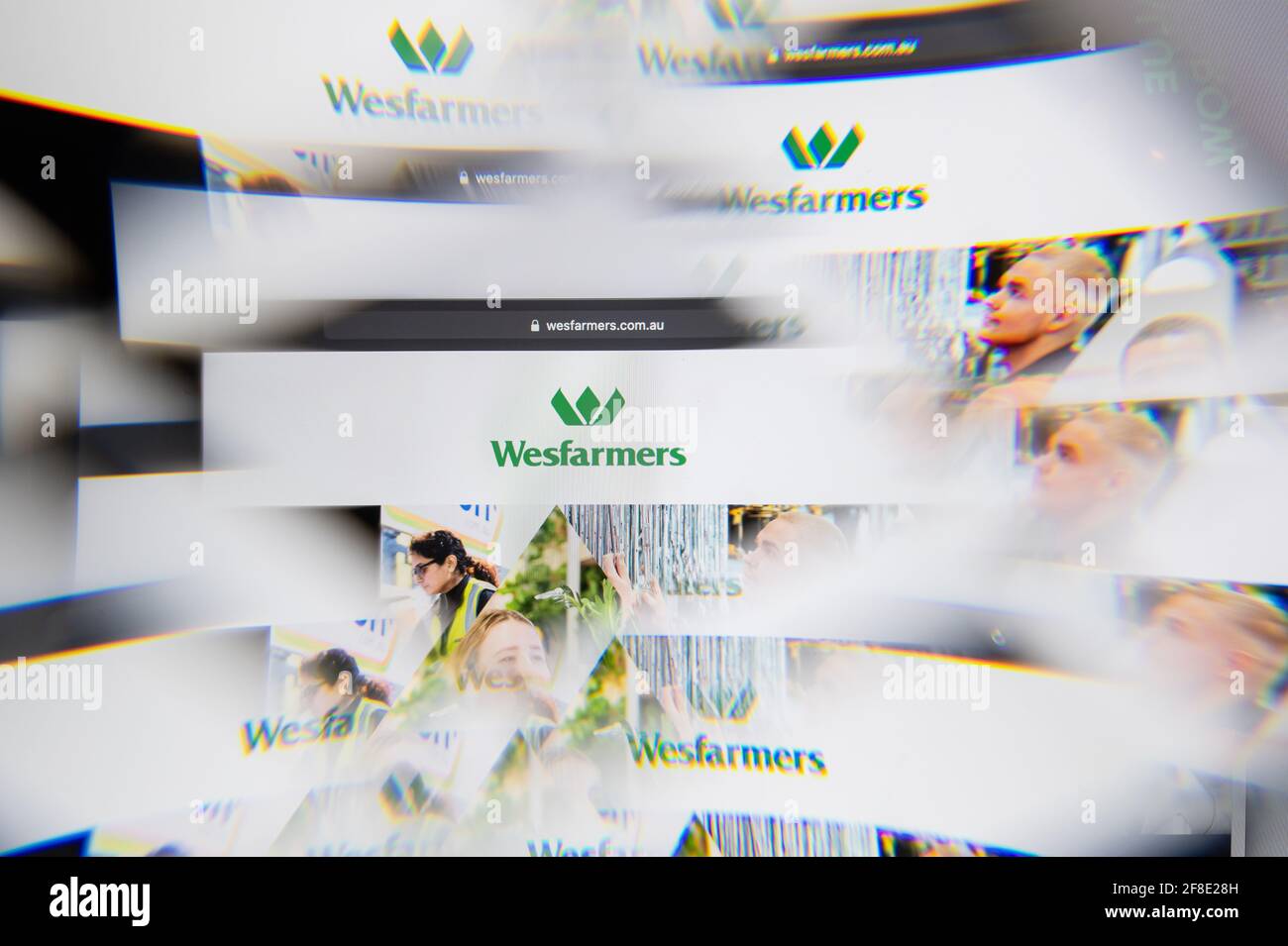 Milan, Italy - APRIL 10, 2021: Wesfarmers logo on laptop screen seen ...