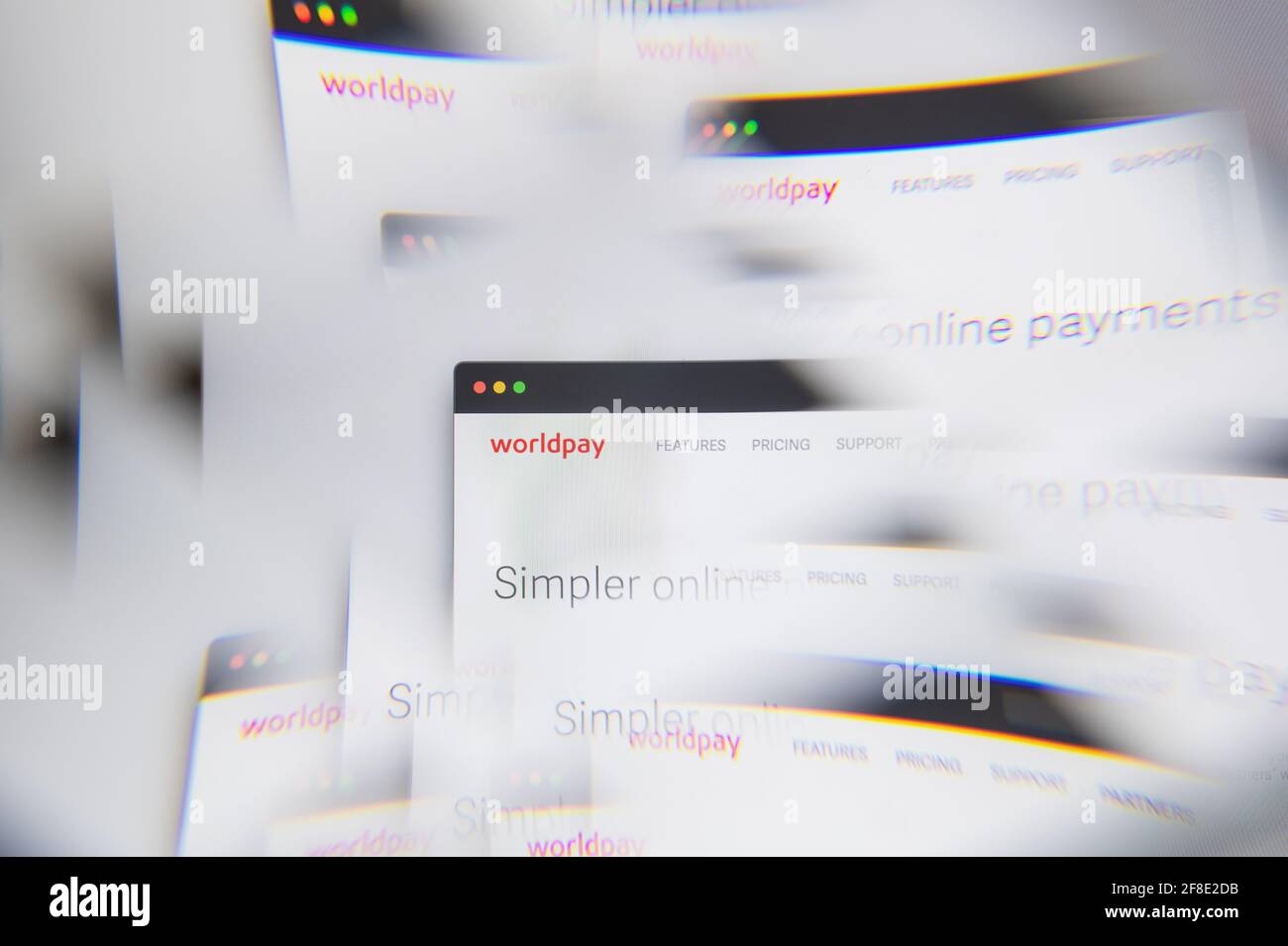 Milan, Italy - APRIL 10, 2021: Worldpay logo on laptop screen seen ...