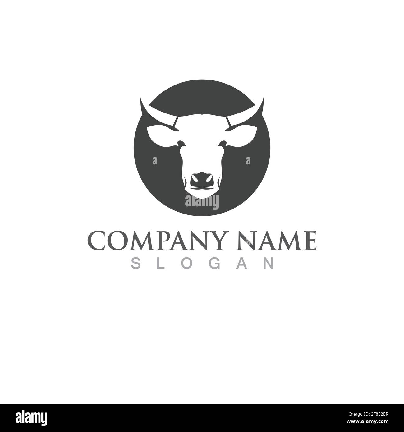 Cow Logo Template vector icon illustration design Stock Vector Image ...