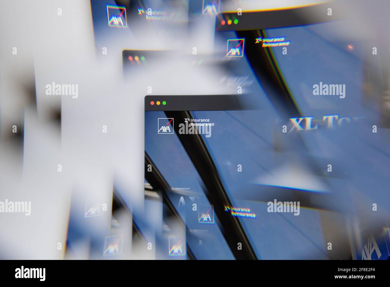 Milan, Italy - APRIL 10, 2021: XL Group logo on laptop screen seen ...