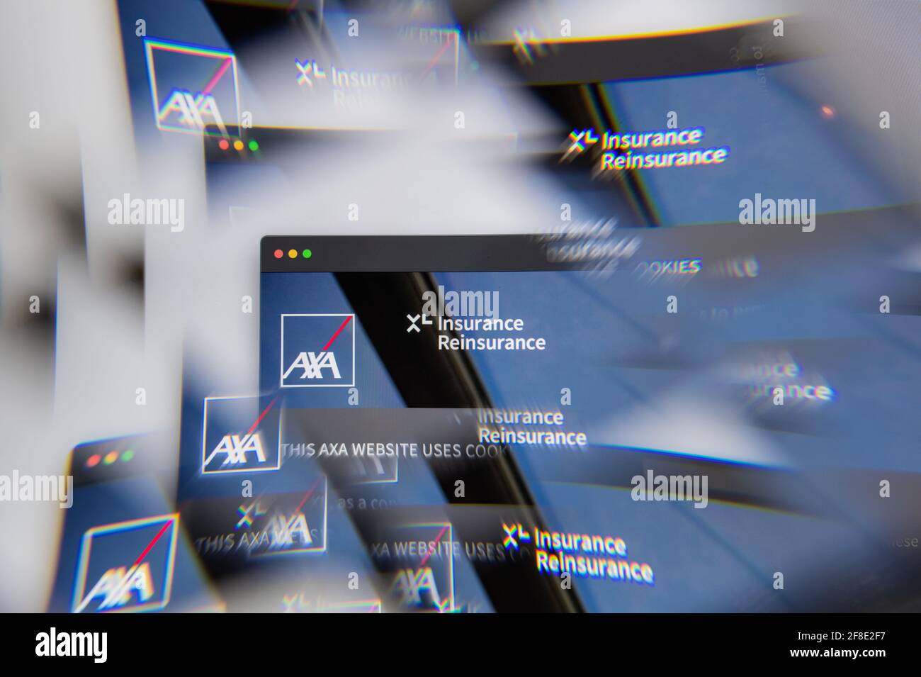 Milan, Italy - APRIL 10, 2021: XL Group logo on laptop screen seen ...