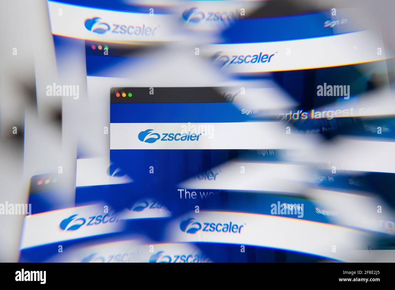 Milan, Italy - APRIL 10, 2021: zscaler logo on laptop screen seen ...