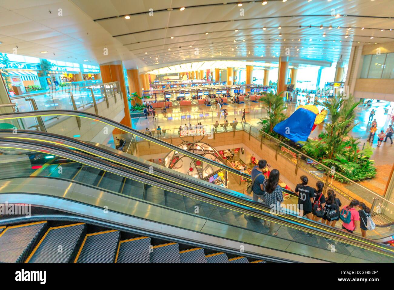 Singapore changi international airport terminal gate hi-res stock ...