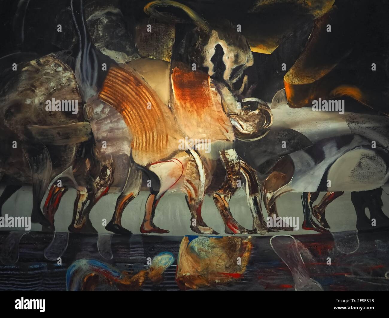 Paintings and art of Adrian Ghenie inside the Palazzo Cini Gallery in ...