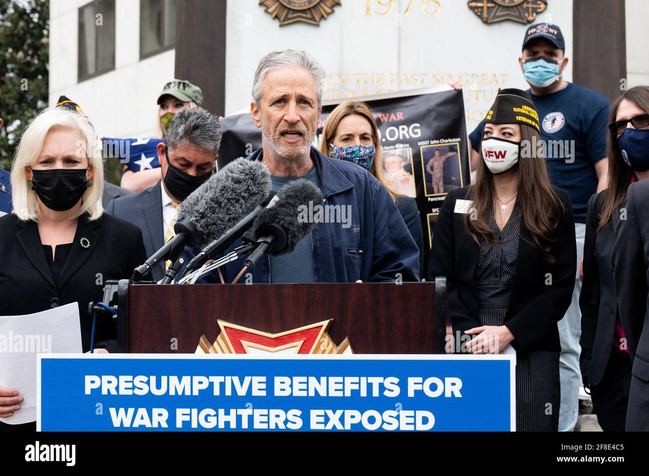 April 13, 2021 - Washington, DC, United States: Jon Stewart speaking at ...