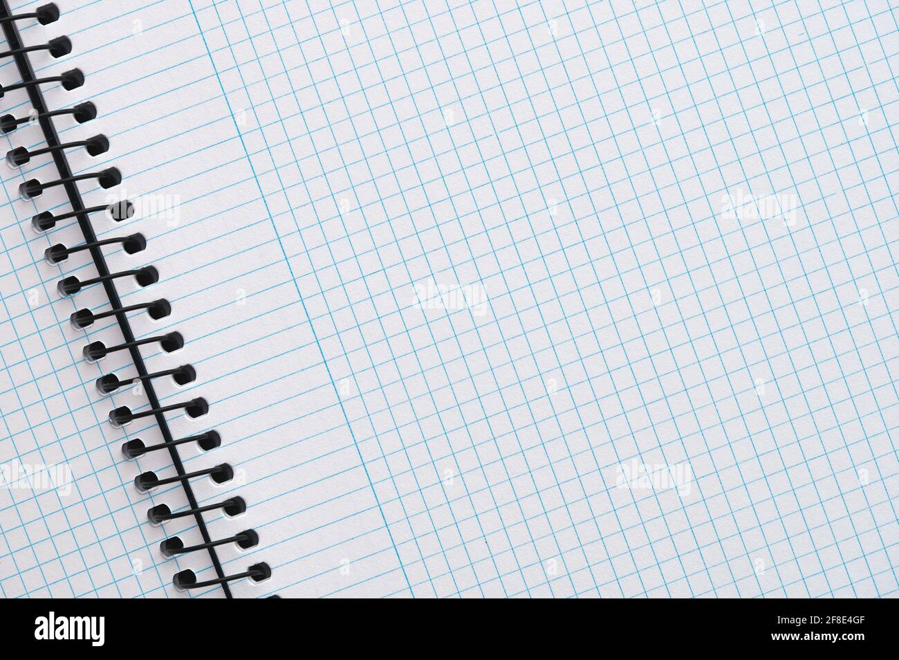 detail of a blue checkered notepad with black worm Stock Photo - Alamy