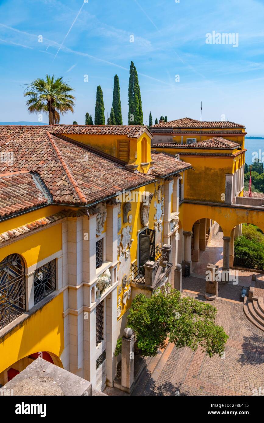 GARDONE RIVIERA, ITALY, JULY 23, 2019: Vittoriale degli italiani palace ...