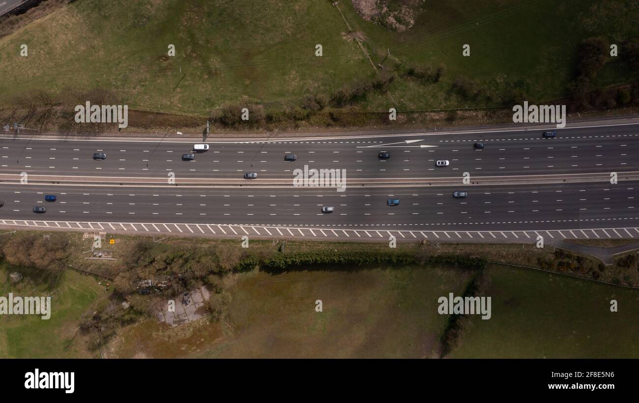 An aerial view of the m62 motorway hi-res stock photography and images ...