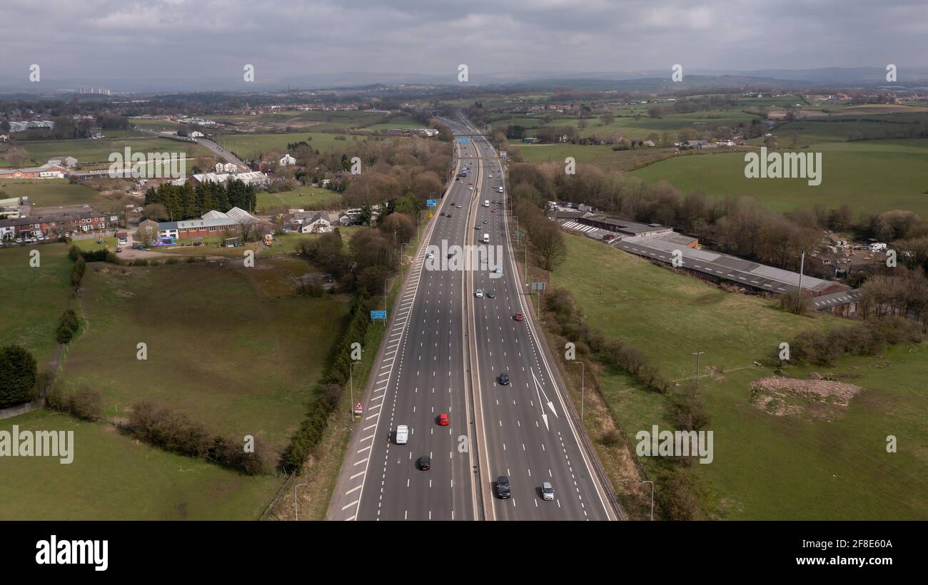 An aerial view of the m62 motorway hi-res stock photography and images ...