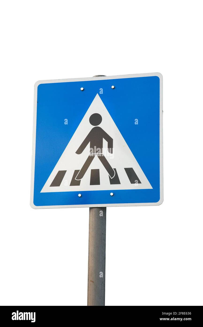 Pedestrian Crossing Traffic Sign Stock Photo - Alamy