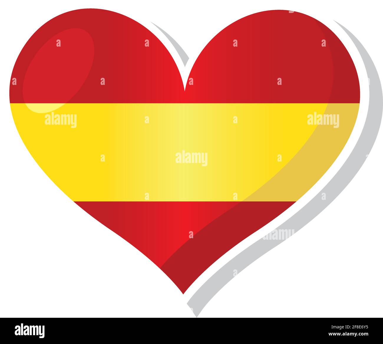 Flag of Spain in heart shaped - Vector illustration Stock Vector Image ...