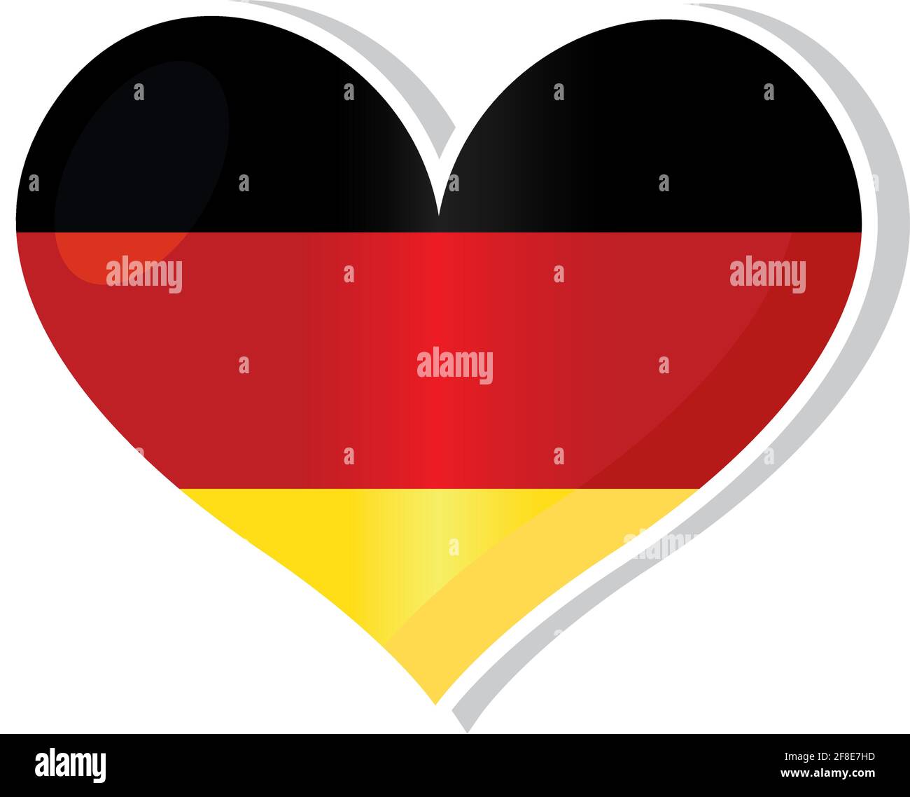 Flag of Germany in heart shaped - Vector illustration Stock Vector ...